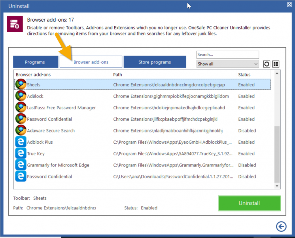 How to cleanly uninstall applications - OneSafe Software